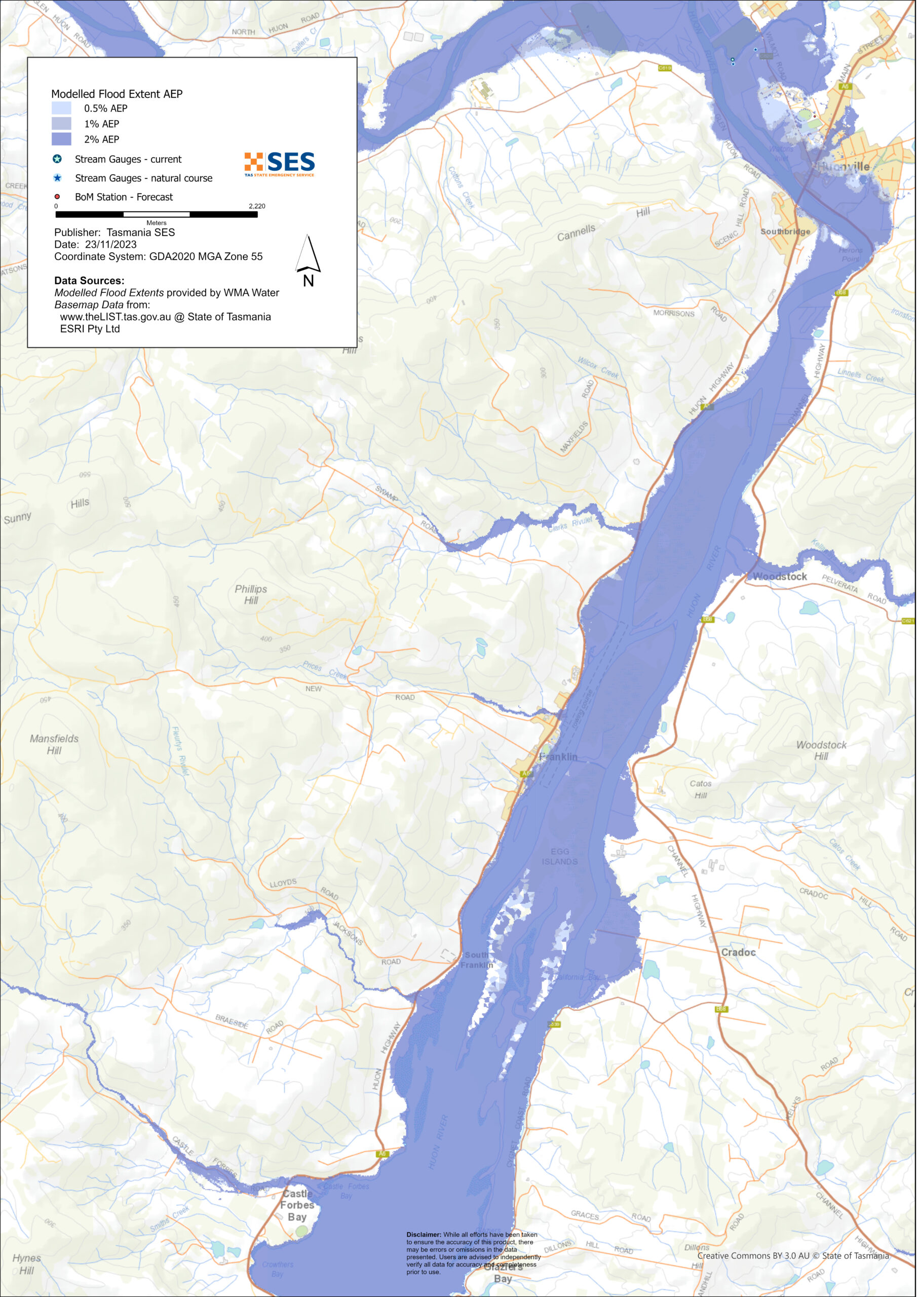 Franklin to Port Huon flood guide - Tasmania State Emergency Service