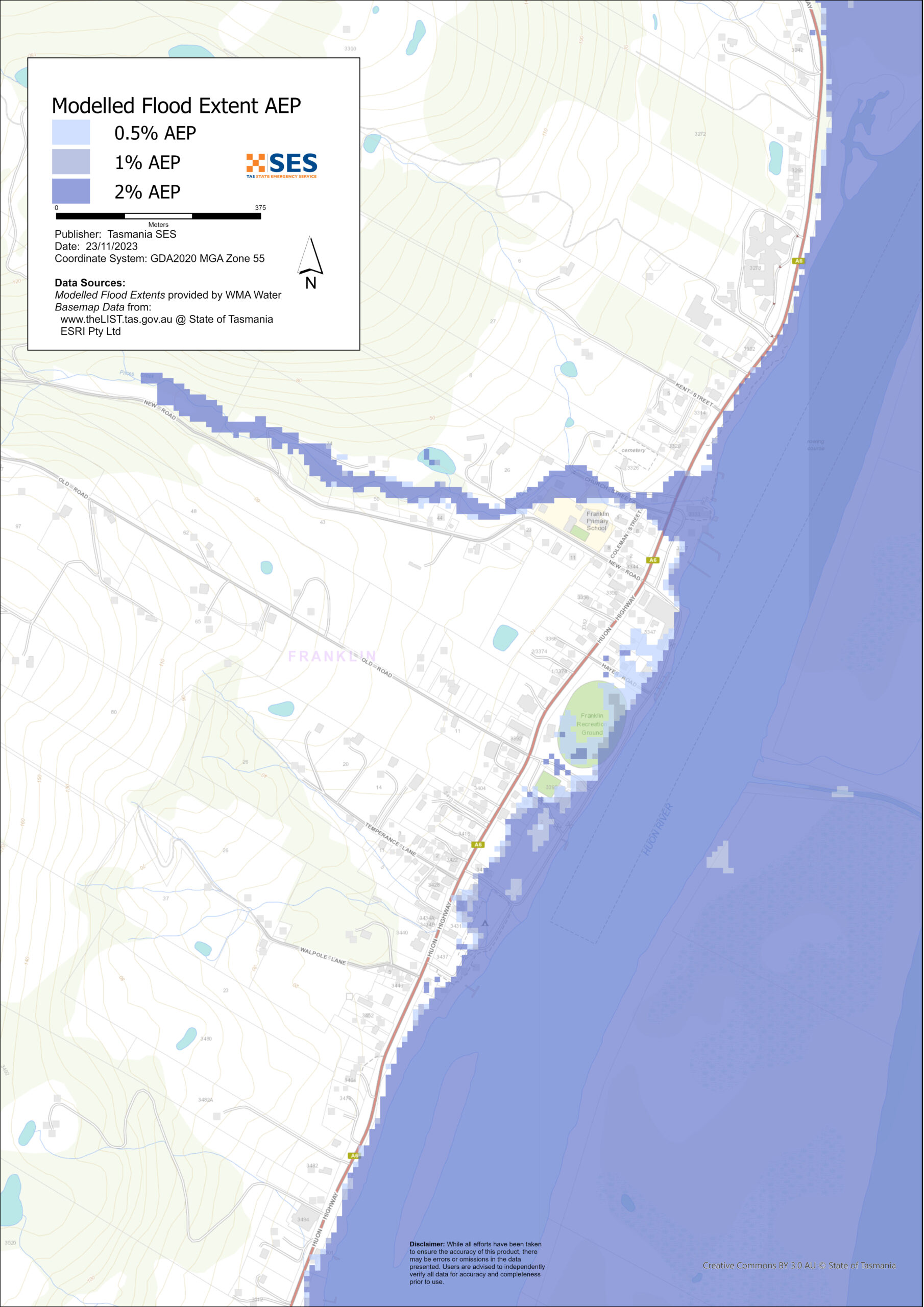 Franklin to Port Huon flood guide - Tasmania State Emergency Service