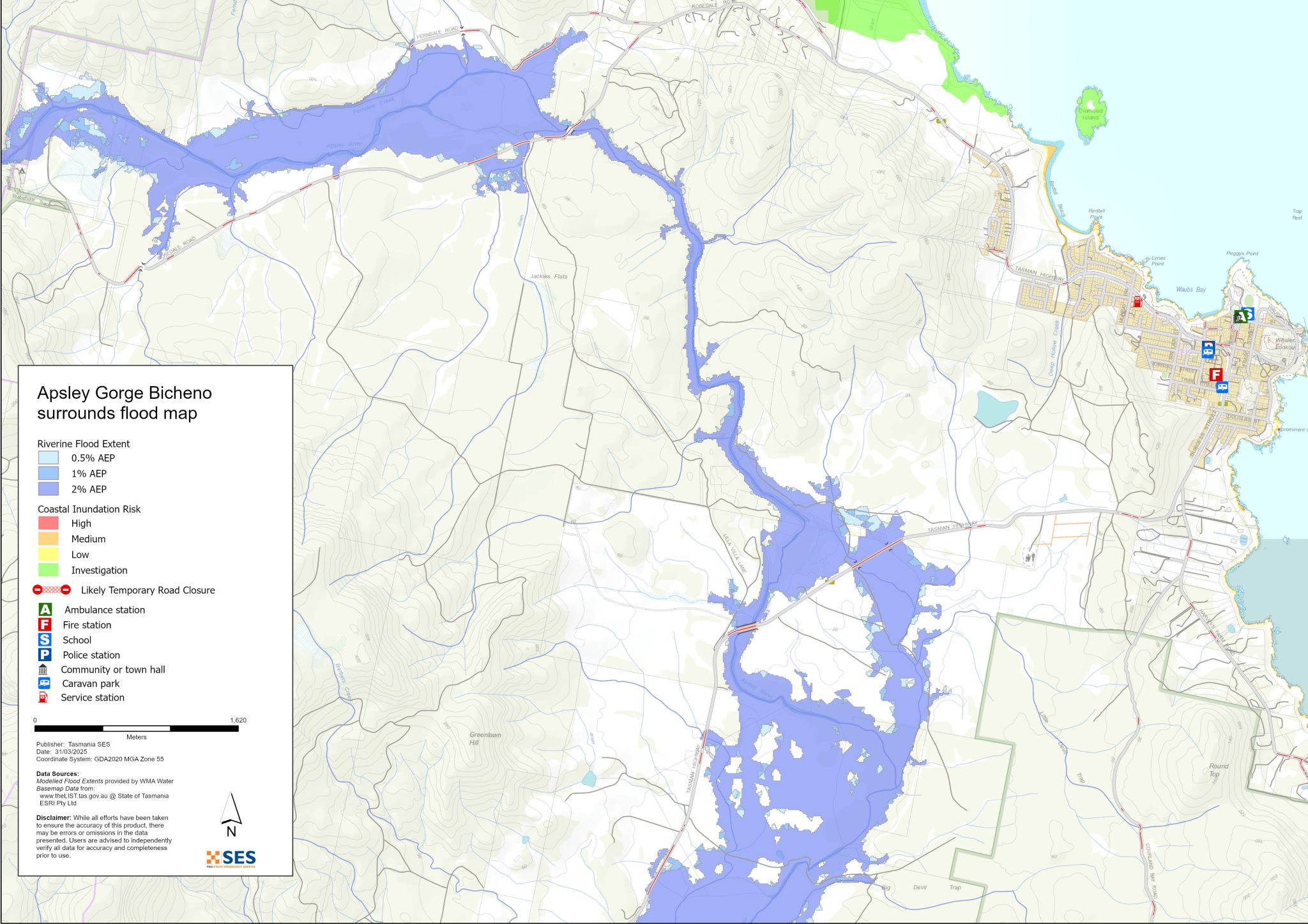 Bicheno to Triabunna and surrounds flood guide - Tasmania State ...