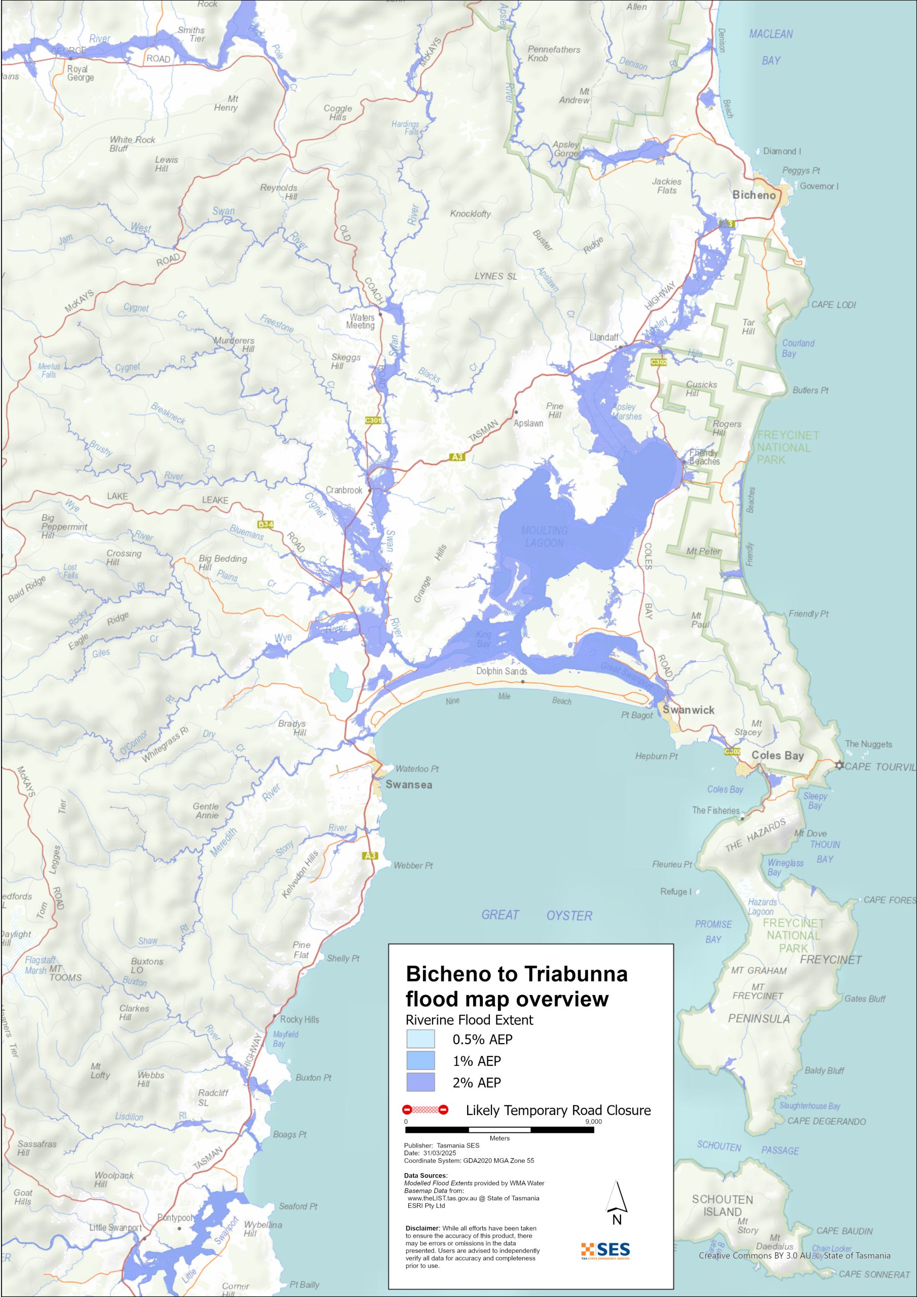 Bicheno to Triabunna and surrounds flood guide - Tasmania State ...
