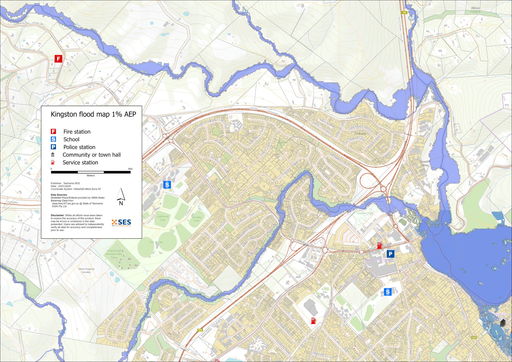 Kingston and surrounds flood guide - Tasmania State Emergency Service