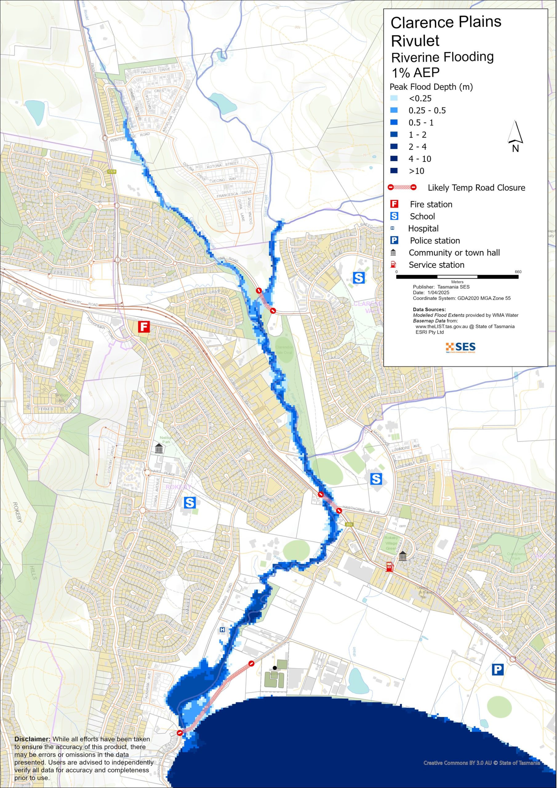 Rokeby, Oakdowns and Clarendon Vale flood guide - Tasmania State ...