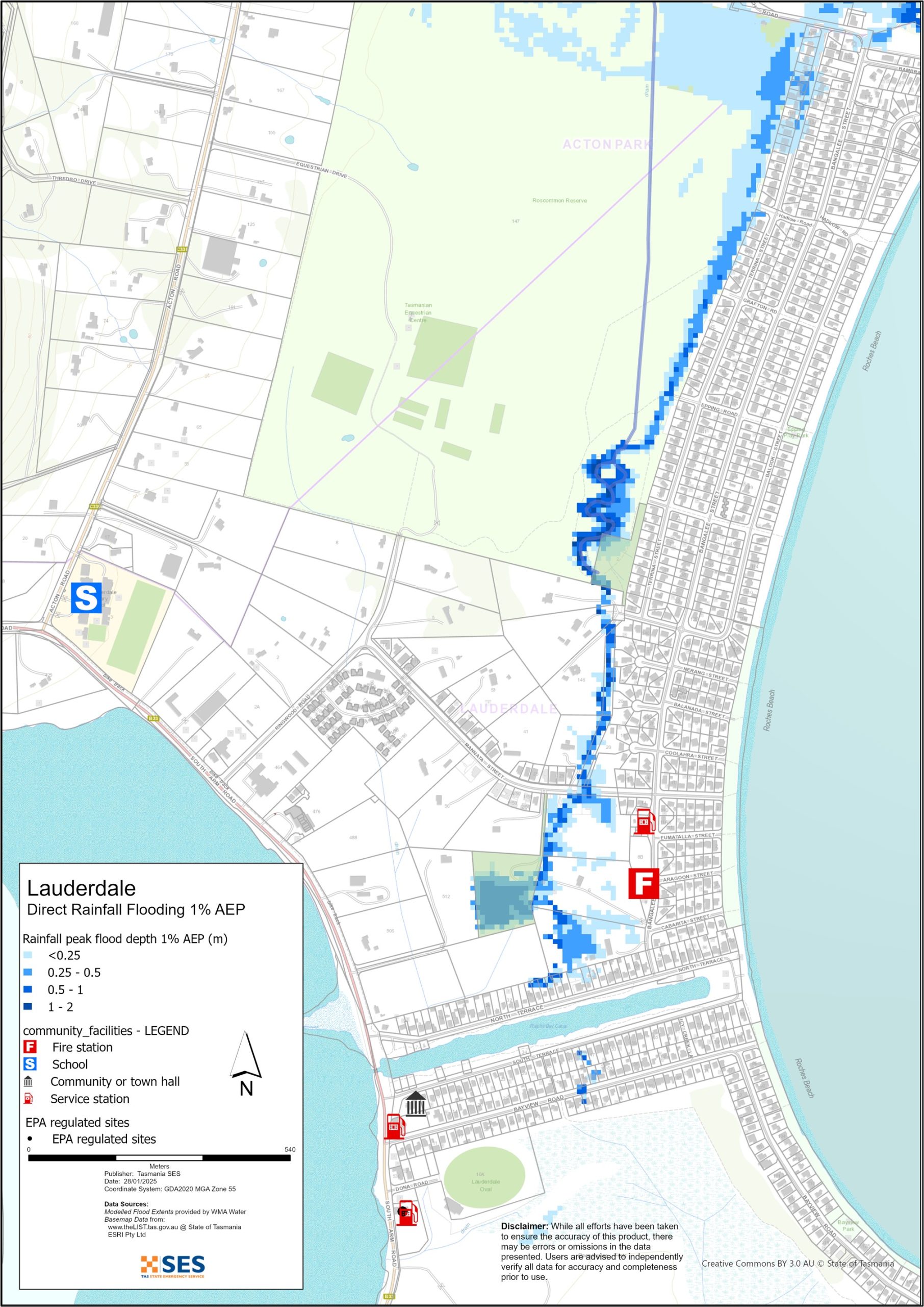 Lauderdale to Seven Mile Beach flood guide - Tasmania State Emergency ...